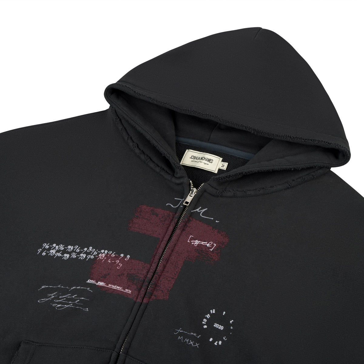 Vintage Print Zip-up Hoodie – JOSHUA MOHAMED