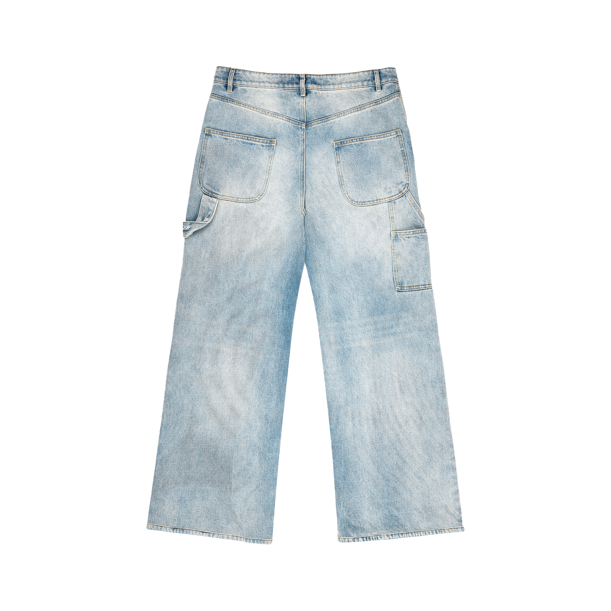 Blue JM Wide Leg Washed Denim – JOSHUA MOHAMED