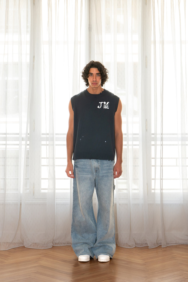 JM Knit Vest in Turquoise – JOSHUA MOHAMED