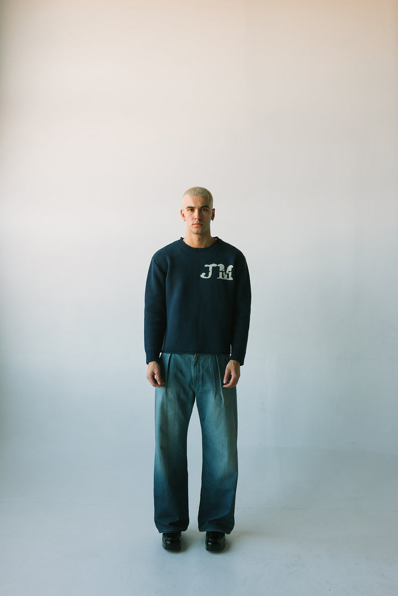 Precious Cargo Sweater in Navy Blue – JOSHUA MOHAMED